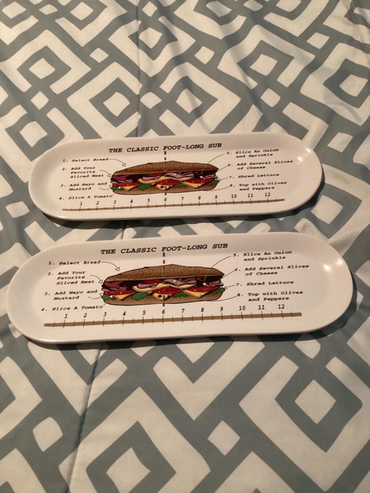 RARE FIND Vintage Foot-Long Sub Sandwich Plate | eBay