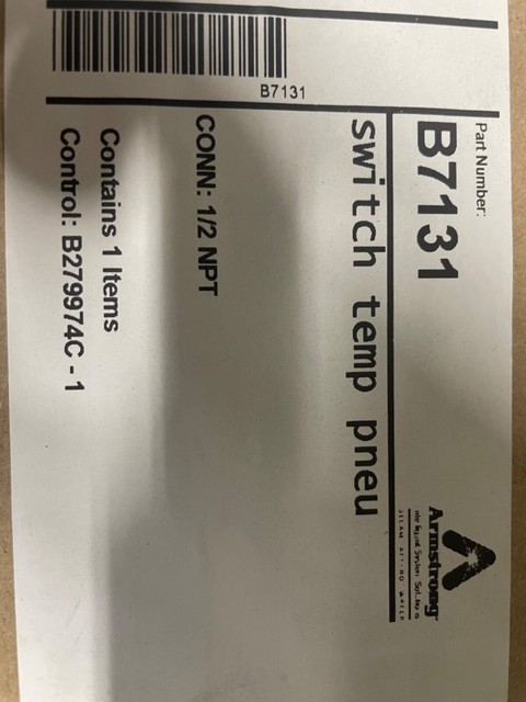 Armstrong B7131 Pneumatic Temperature Switch FNFP for sale online | eBay