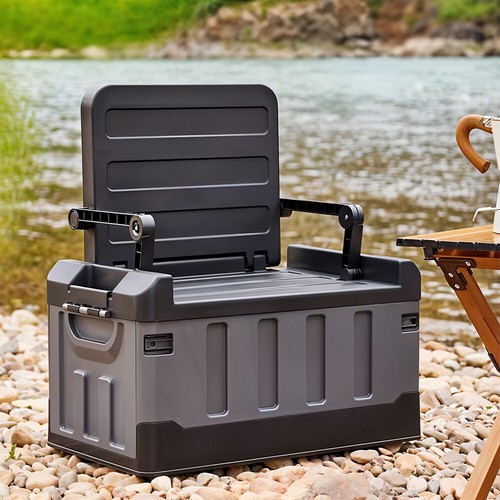 Folding Outdoor Storage Box Camping Organizer Fishing Seat Car Trunk ...