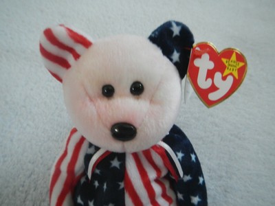 TY BEANIE BABY - SPANGLE - PINK FACE - THE AMERICAN BEAR - JUNE 14 ...