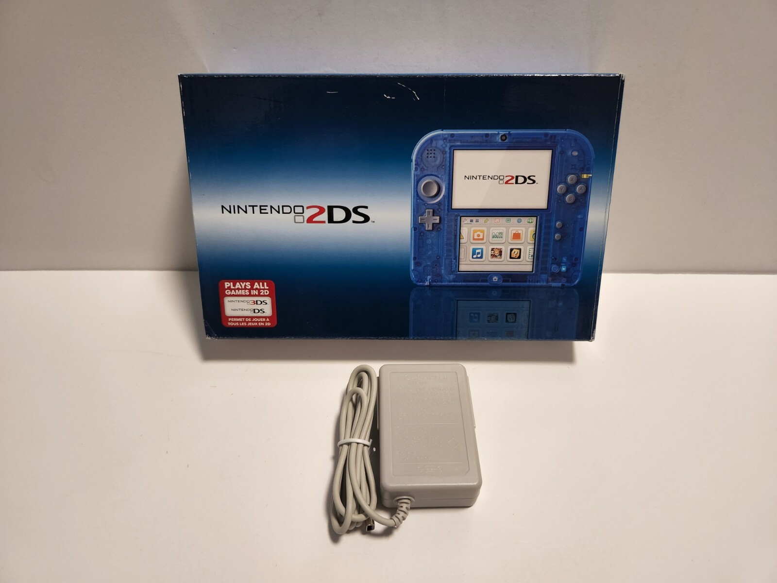 Nintendo 2DS Crystal Blue Handheld Console Bundle with Original Box ...