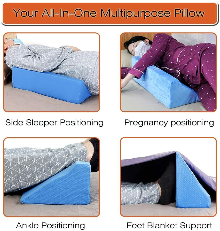 Wedge Pillows for Sleeping Foam Bed Wedges Body Positioners 30 Degree ...