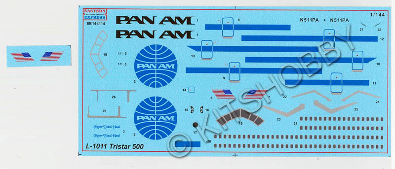Eastern Express 1/144 Lockheed L-1011-500 TriStar PAN AM Model Kit ...