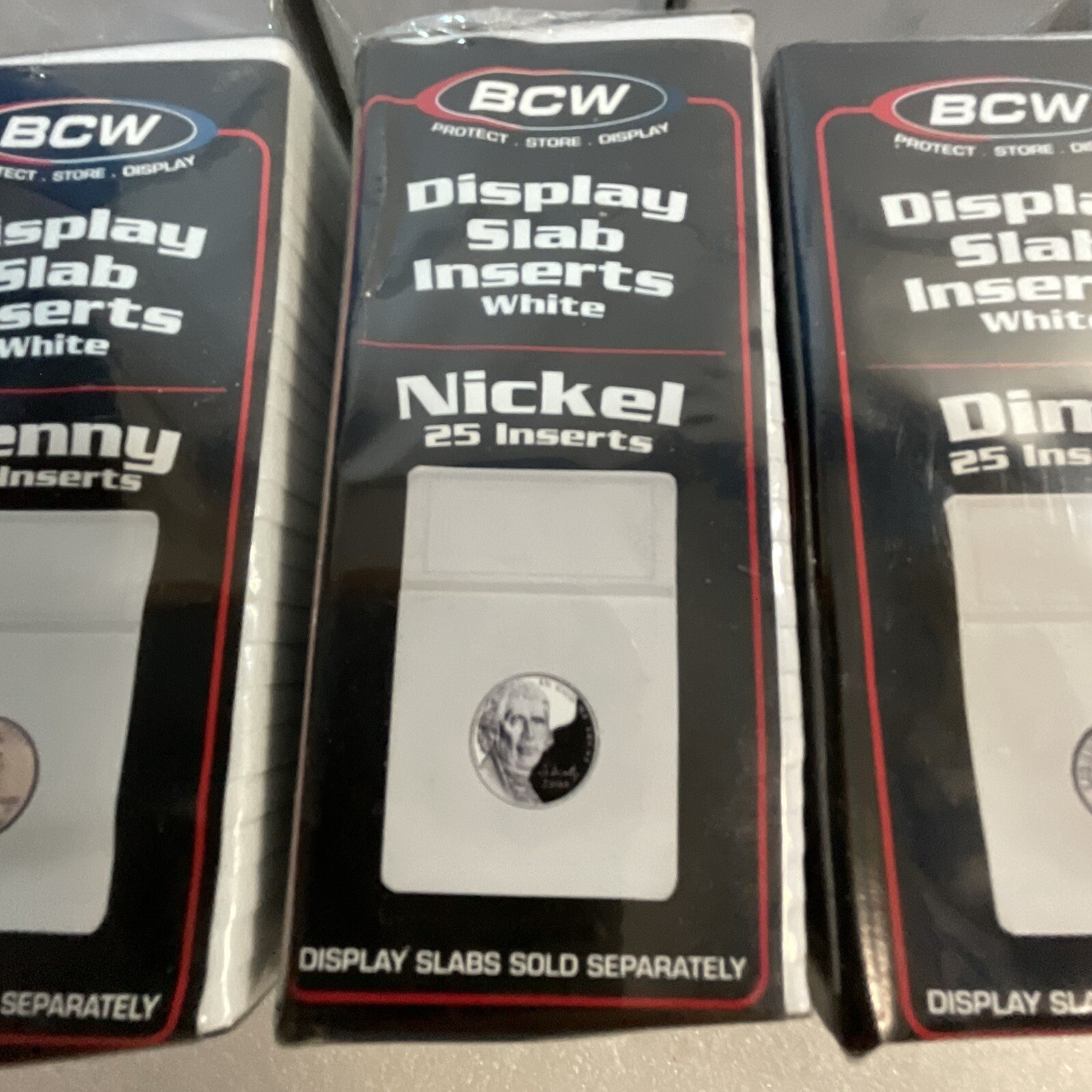BCW Display Slab Coin Foam Inserts Dollar Half Quarter Dime Nickel ...
