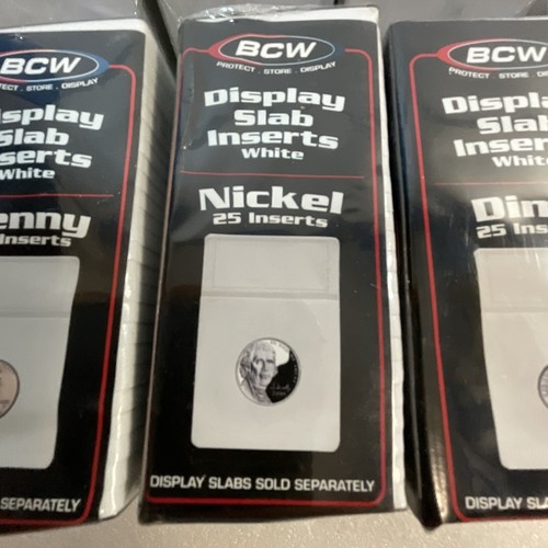 BCW Display Slab Coin Foam Inserts Dollar Half Quarter Dime Nickel ...