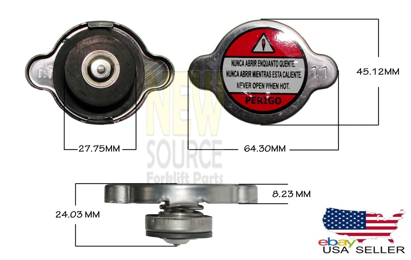 15 PSI 1.1 BAR RADIATOR CAP 45MM STAINLESS STEEL TR002 | eBay