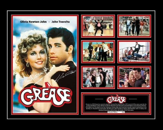 Grease Iconic Movie John Travolta Olivia Newton John Signed L E Frame ...
