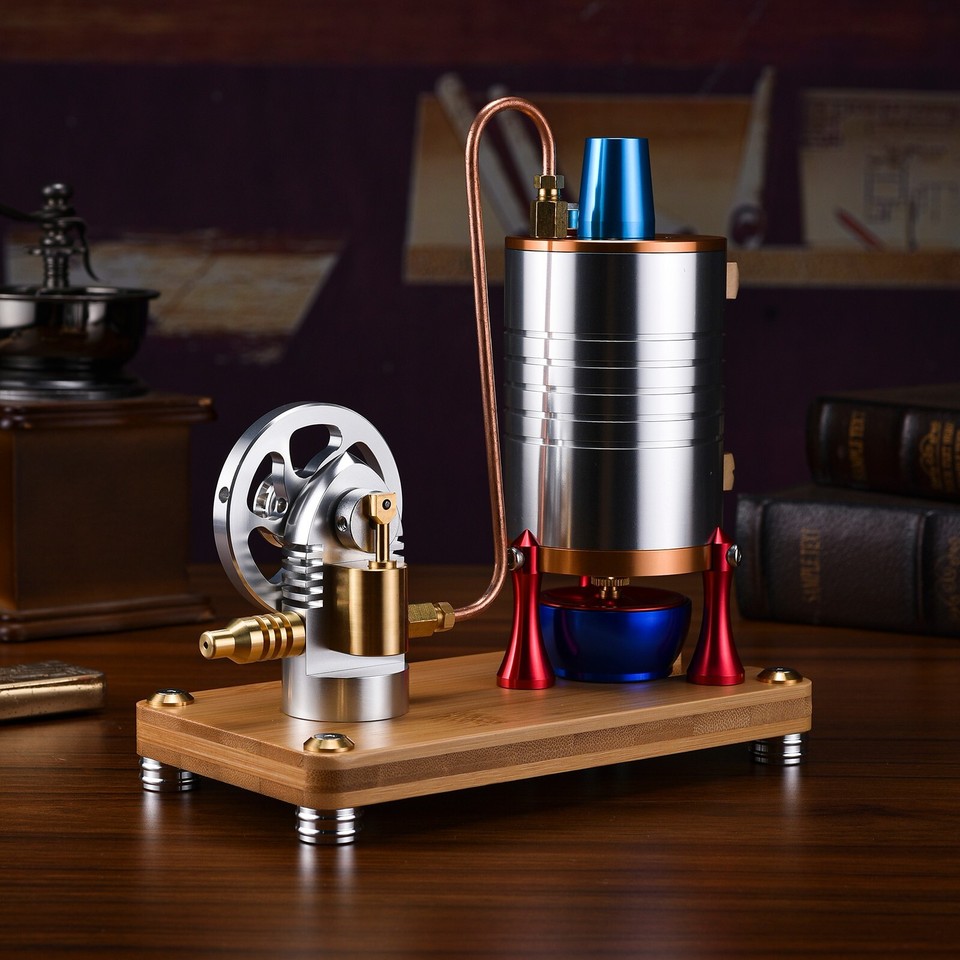 Retro Live Steam Engine Model With 167ML Boiler DIY Mechanical ...