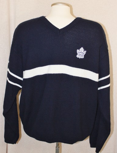 Toronto Maple Leafs Knit V Neck Sweater Mens Size X Large NHL Hockey ...