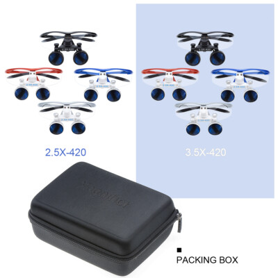 Dental Surgical 2.5X/3.5X-420mm Magnification Binocular Loupes Compound ...