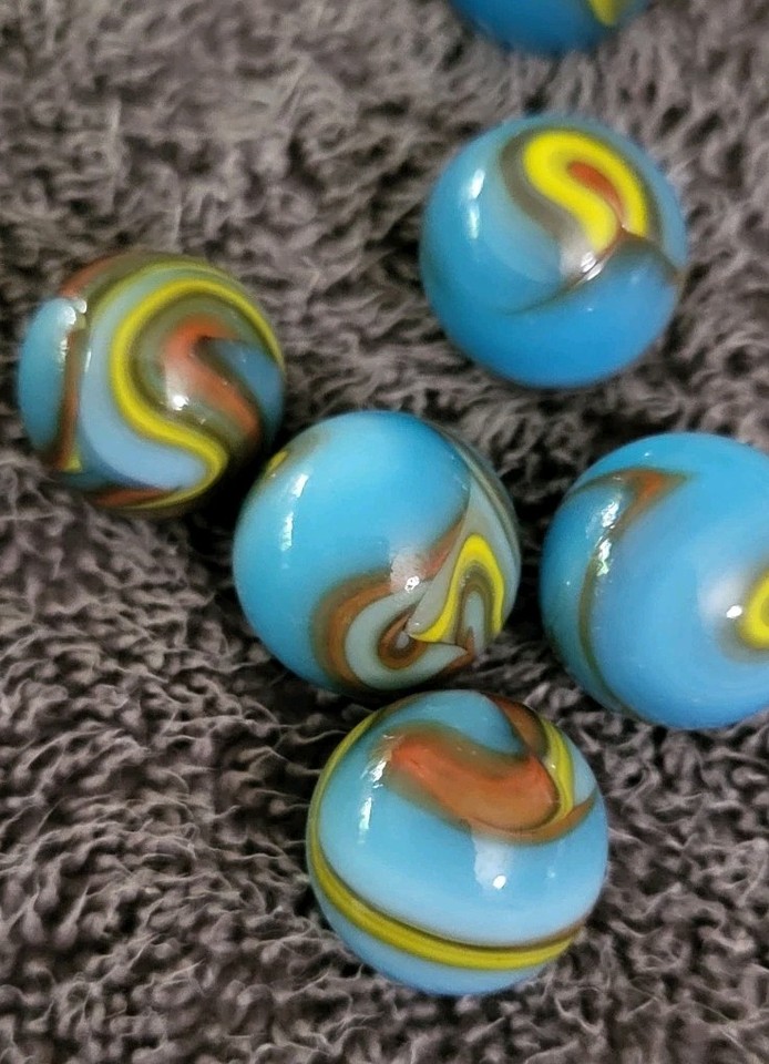 Vacor Mega Marble Lot Player Serpent Paler Blue Base Unusual Amazing ...