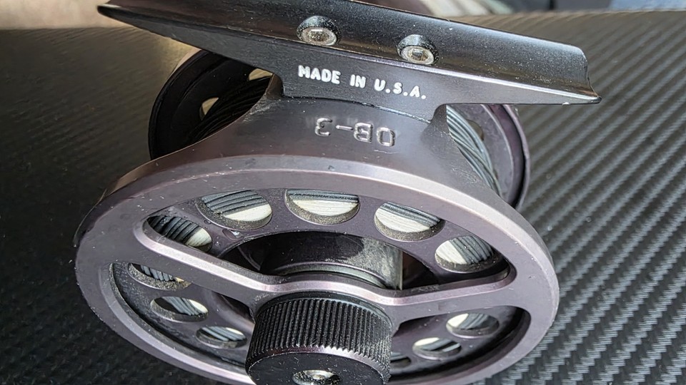 GALVAN OB-3 Fly Fishing Reel W/ Brass HW Accents, Leather Pouch ...