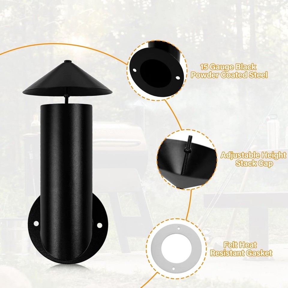 Pellet Grill Smoke Stack Chimney Replacement for Pit , Replacement6919 ...