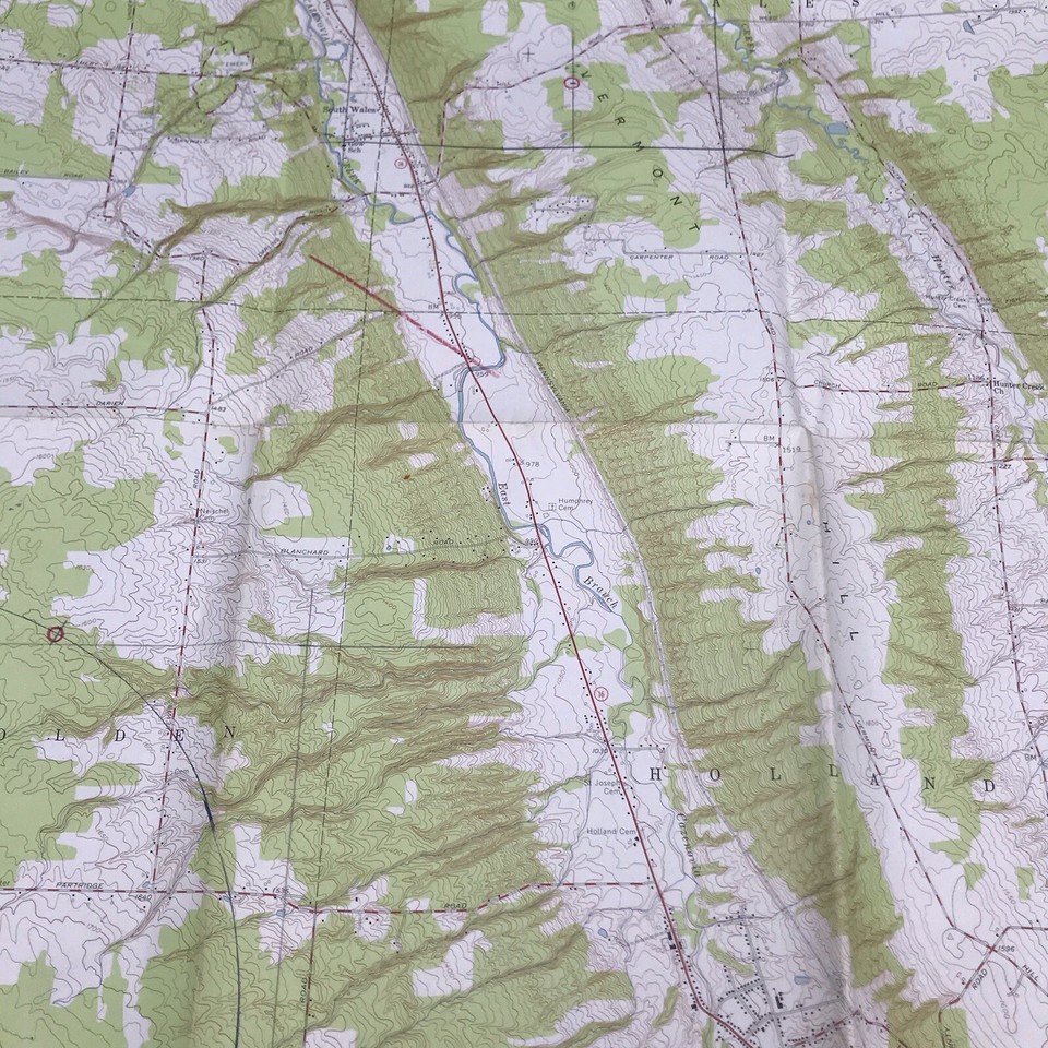 1955 Holland NY Quadrangle Geological Survey Topographical Map 22" x 27 ...