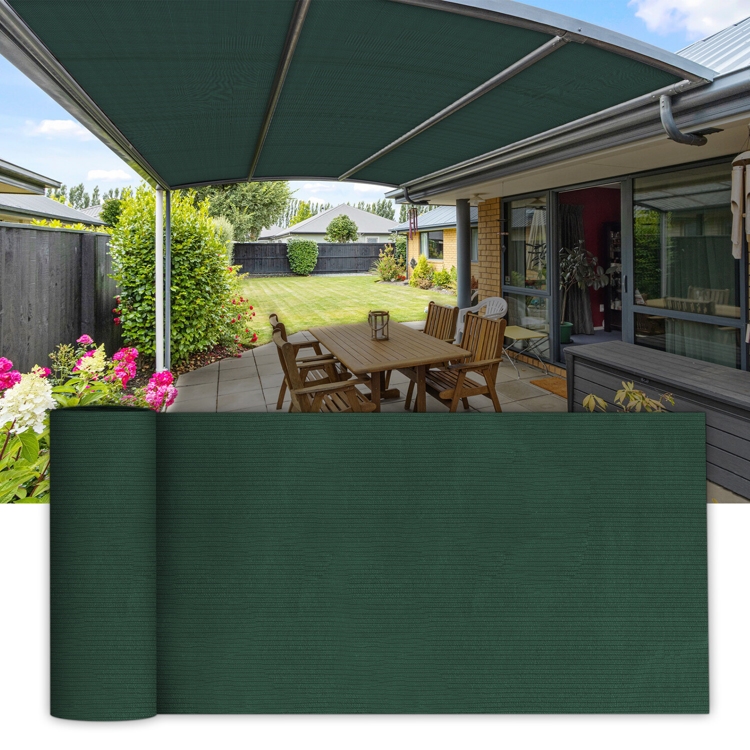 Fabric Roll Cloth Privacy Fence Screen UV Block Patio Garden Shade ...