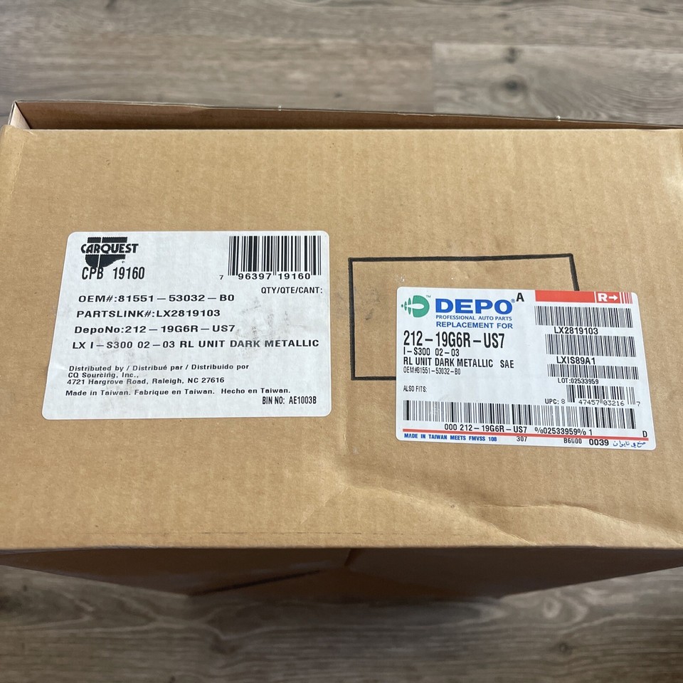 For 2002 2003 Lexus IS300 Tail Light Assembly Passenger Side ...