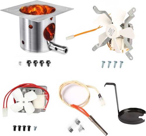 Fire Burn Pot and Hot Rod Ignitor Kit, Induction Fan, Auger Motor for ...