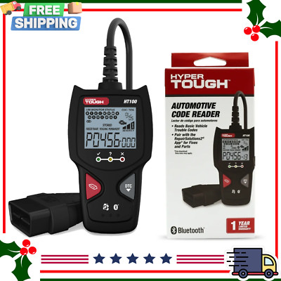 Hyper Tough HT100 Code Reader, 1996 & Newer OBD2 Vehicles, Free Fix & Part Recom | eBay