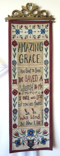 AMAZING GRACE WALL HANGING TAPESTRY PANEL BY CINDY SHAMP 13"X36.5" | eBay