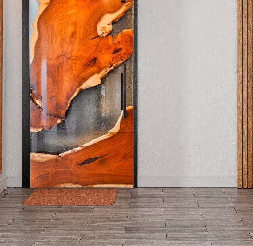 Epoxy Barn Door | Handmade Epoxy Resin River Door | Custom Made Hanging ...