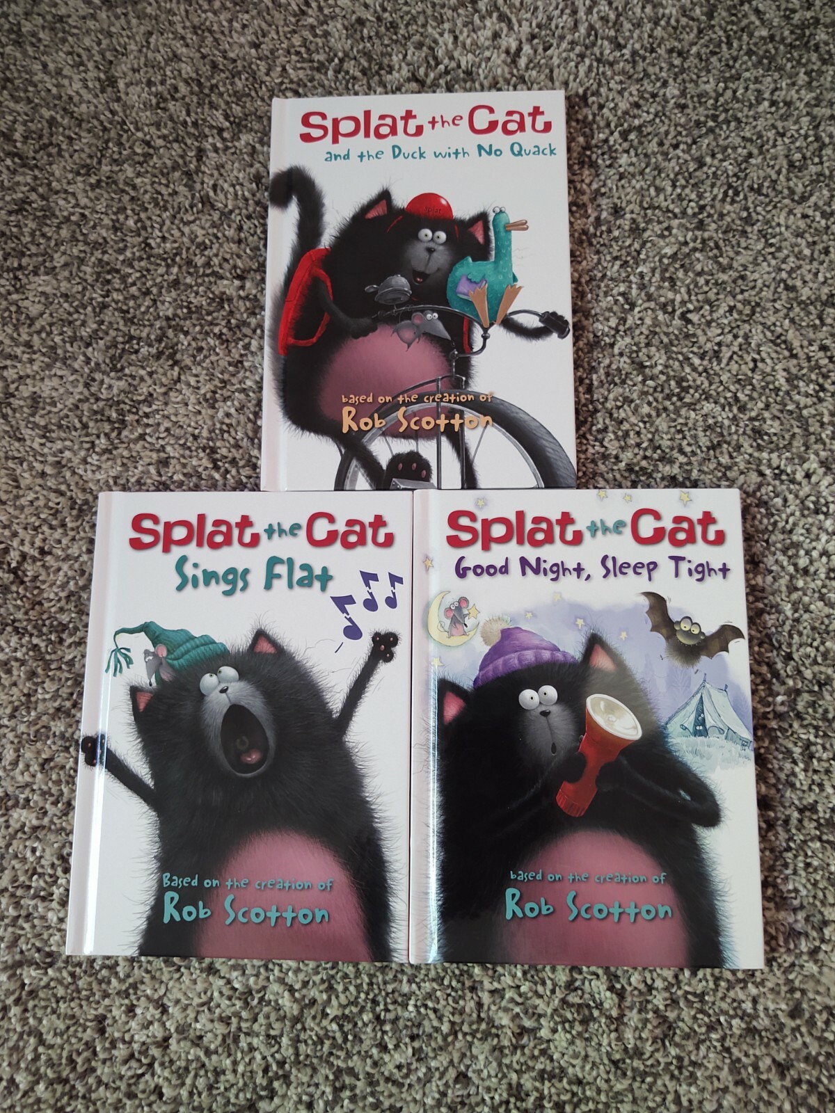Set of 3 - Splat the Cat Books - Rob Scotton - Hardback Books - Harper ...
