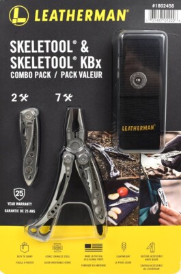 Leatherman Skeletool & Skeletool KBx Multi Tool Combo Pack with Nylon ...