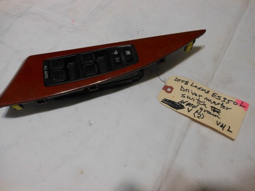 2008 LEXUS ES350 DRIVER DOOR POWER WINDOWS MASTER SWITCH WOOD GRAIN OEM ...