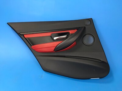 12-18 BMW F80 M3 REAR LEFT DRIVER SIDE DOOR PANEL SAKHIR ORANGE LEATHER ...