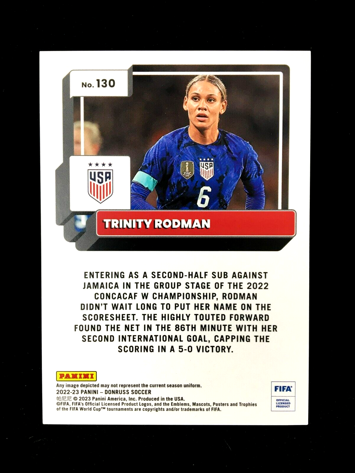 Trinity Rodman 2022-23 Donruss FIFA Soccer SILVER FOIL SP #130 USWNT RC ...