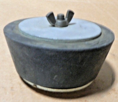 BARBEE 4-15 RADIATOR TEST PLUG TOP DIA 4.000 IN.; BOTTOM DIA 3.250 IN ...