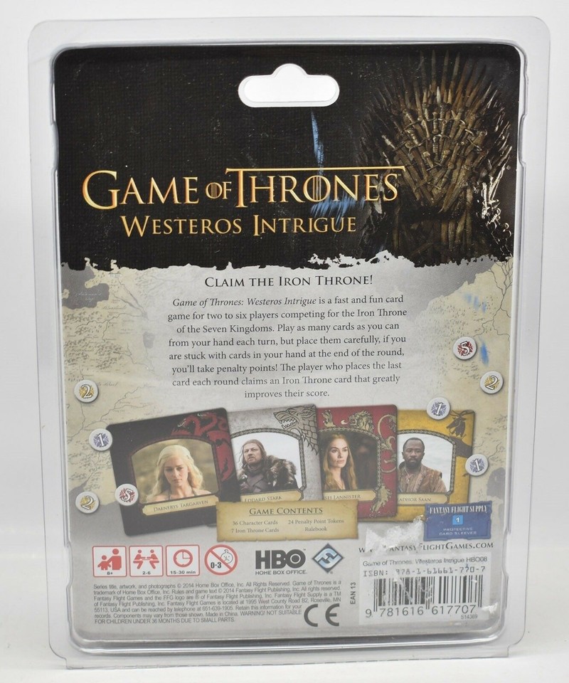 Game Of Thrones Westeros Intrigue Card Game Brand NEW Fantasy Flight ...