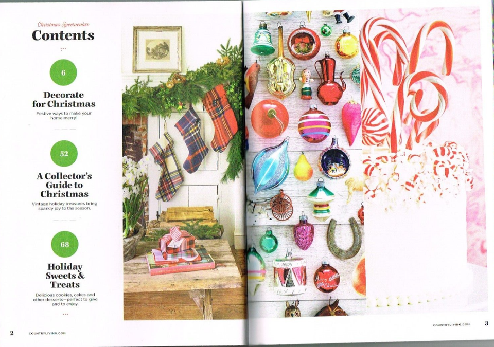Country Living Christmas Spectacular Holiday Issue Magazine Ideas Decor ...