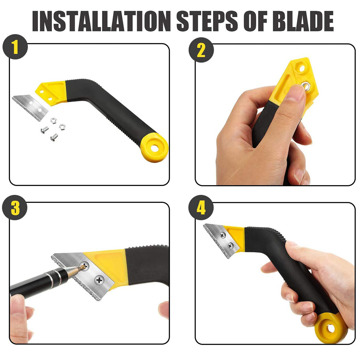 Grout Removal Caulking Tool Set with Tile Grout Saw Hook Cutter 6 EmweY ...