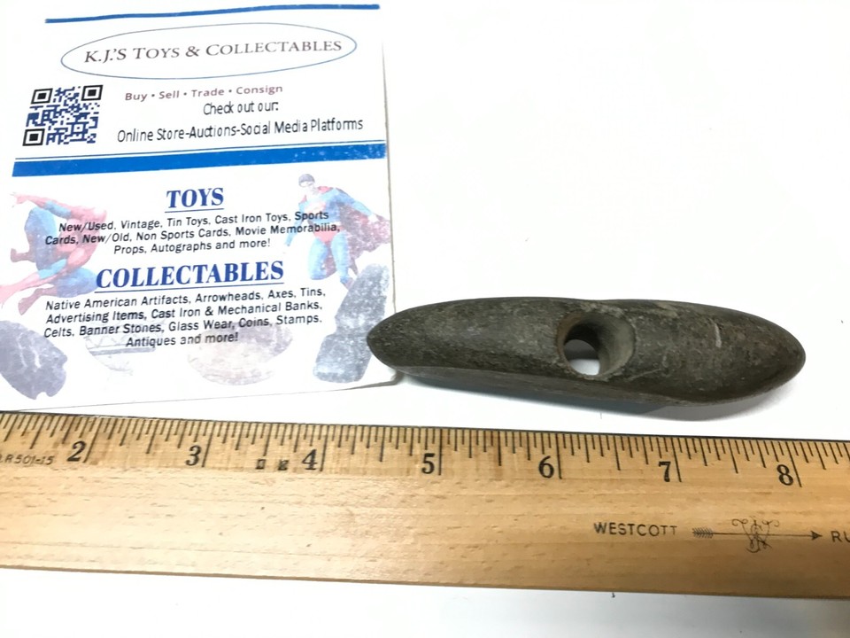 Native American Authentic OHIO Found Artifact Winged Bannerstone ...