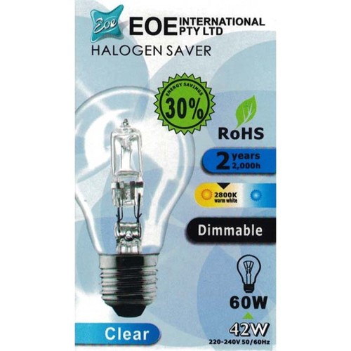 NEW Halogen Bulb GLS Clear E27 42W 3 Pcs | eBay Australia