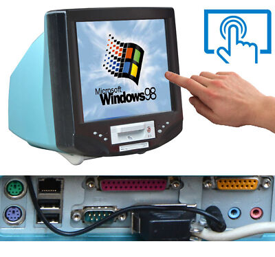 15 " 38cm Touchscreen TFT Monitor+Integrated Computer RS-232 Lpt Floppy ...