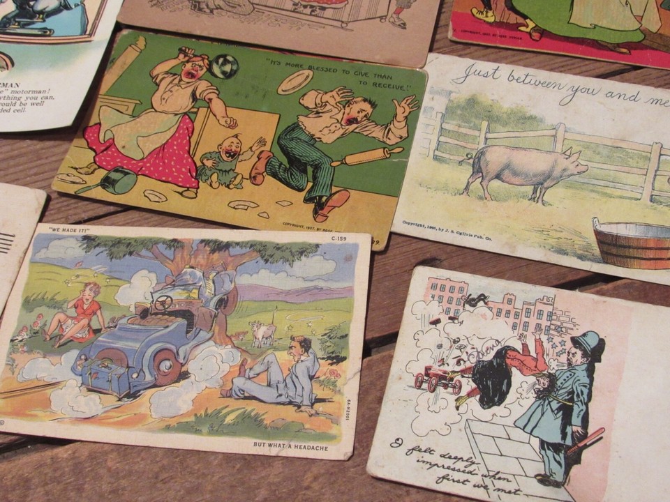 VINTAGE LOT EARLY 1900's HUMOR GAG POSTCARDS - ORIGINAL USA | eBay