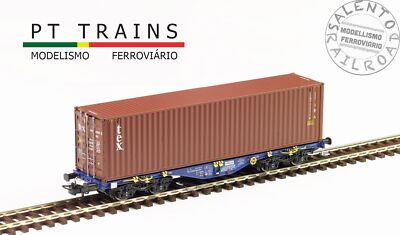 PT Trains 100260 Tank Marchandises SNCF Type Sgmmnss Avec Container 40 ...
