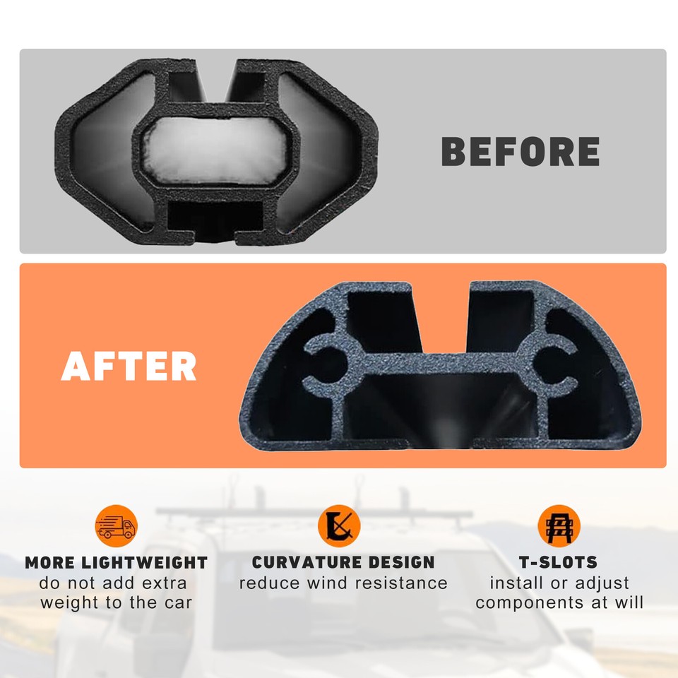 72" Adjustable Pickup Truck Topper Ladder Roof Rack Camper Shell for ...