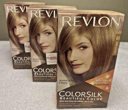 Revlon Colorsilk Dark Blonde 61 Hair Color 3 Pack | eBay