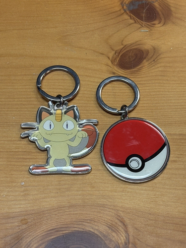 Pokemon Meowth Key Ring & Pokeball Keyring Nintendo 2016 Metallic | eBay