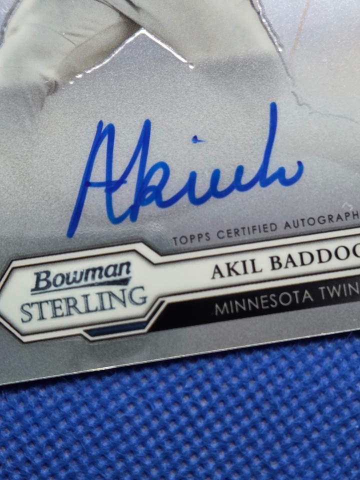 2019 Bowman Sterling Auto AKIL BADDOO Autograph MINNESOTA TWINS card | eBay