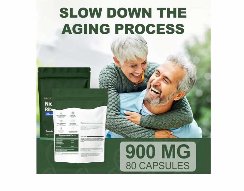 Liposomal NAD+ Nicotinamide Riboside + Resveratrol - 900mg Capsules ...