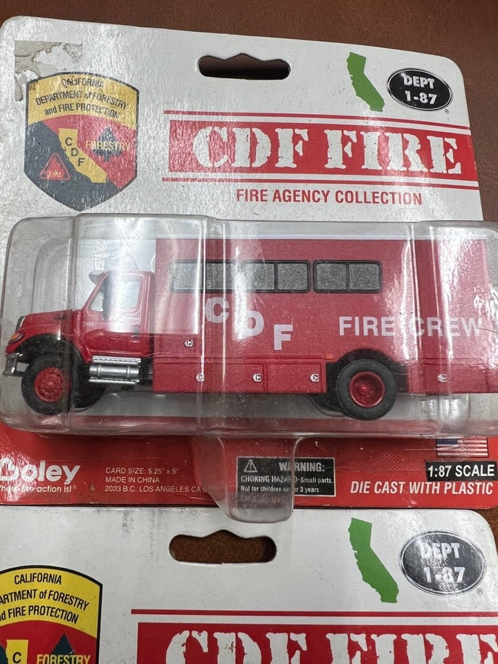 Boley CDF Fire Trucks Lot – NEW – 1:87 Crew Transport + 1:72 Fire ...