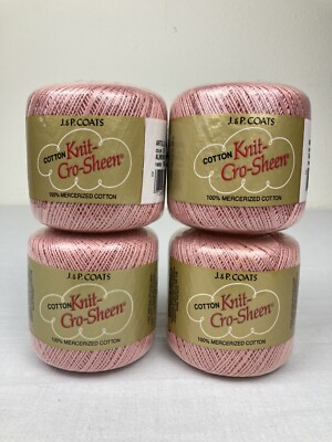J & P COATS KNIT-CRO-SHEEN MERCERIZED COTTON 150 YDS #35 ALMOND PINK ...