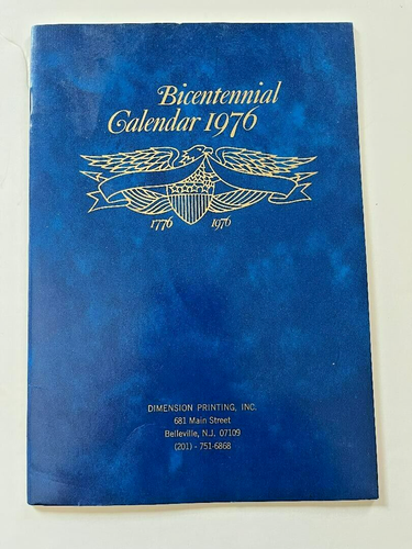 1976 Bicentennial History Calendar Book by Myron Manufacturers | eBay