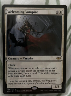 MTG Magic The Gathering Welcoming Vampire X2 One Regular, One Foil ...