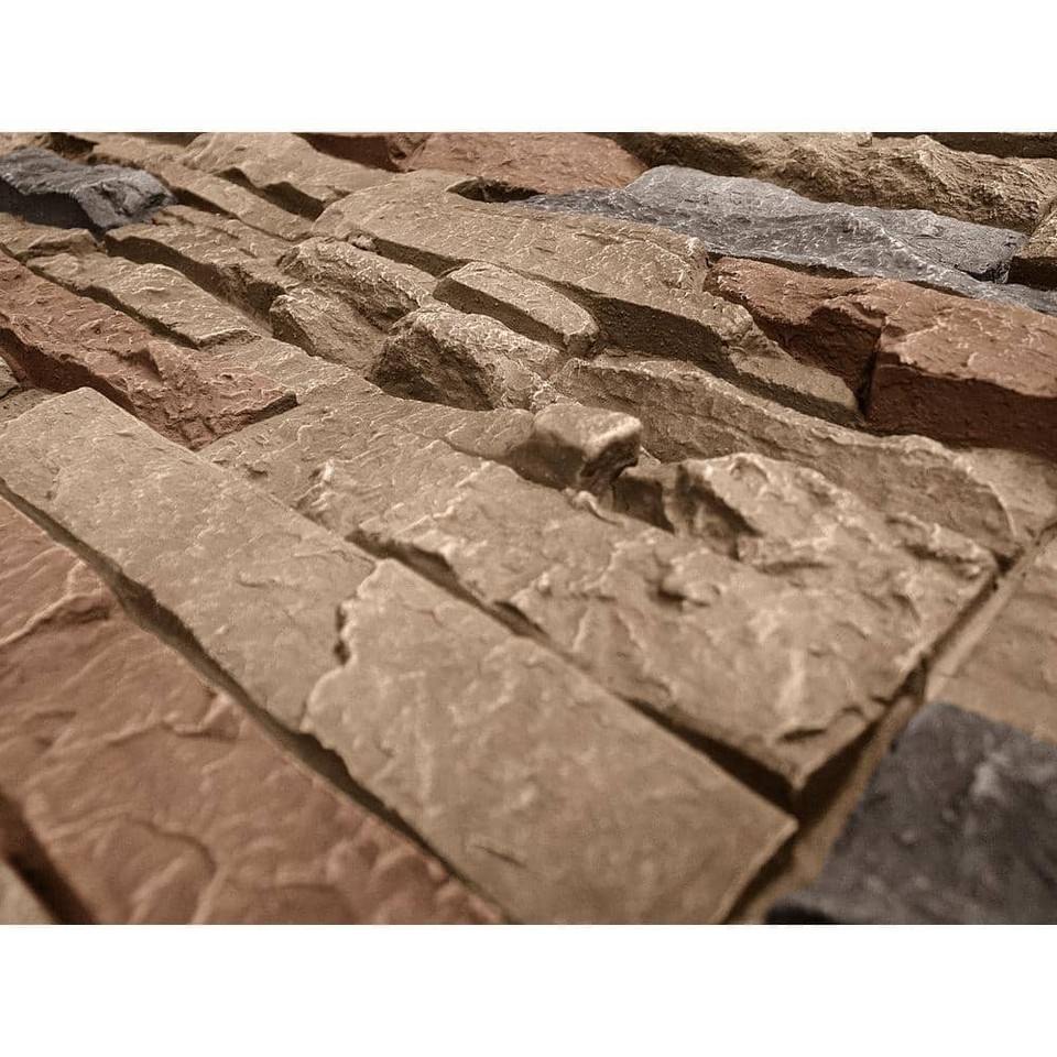 Stapelstein Desert Sunrise Composite Engineered Stone Siding Panel - 12 ...