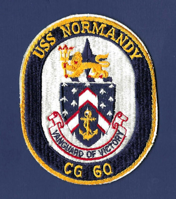 USS NORMANDY CG-60 Guided Missile Cruiser Ship's Crest Patch | eBay