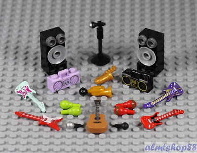 LEGO - 18x Musical Instruments Combo - Saxophone Guitar Microphone Rock ...